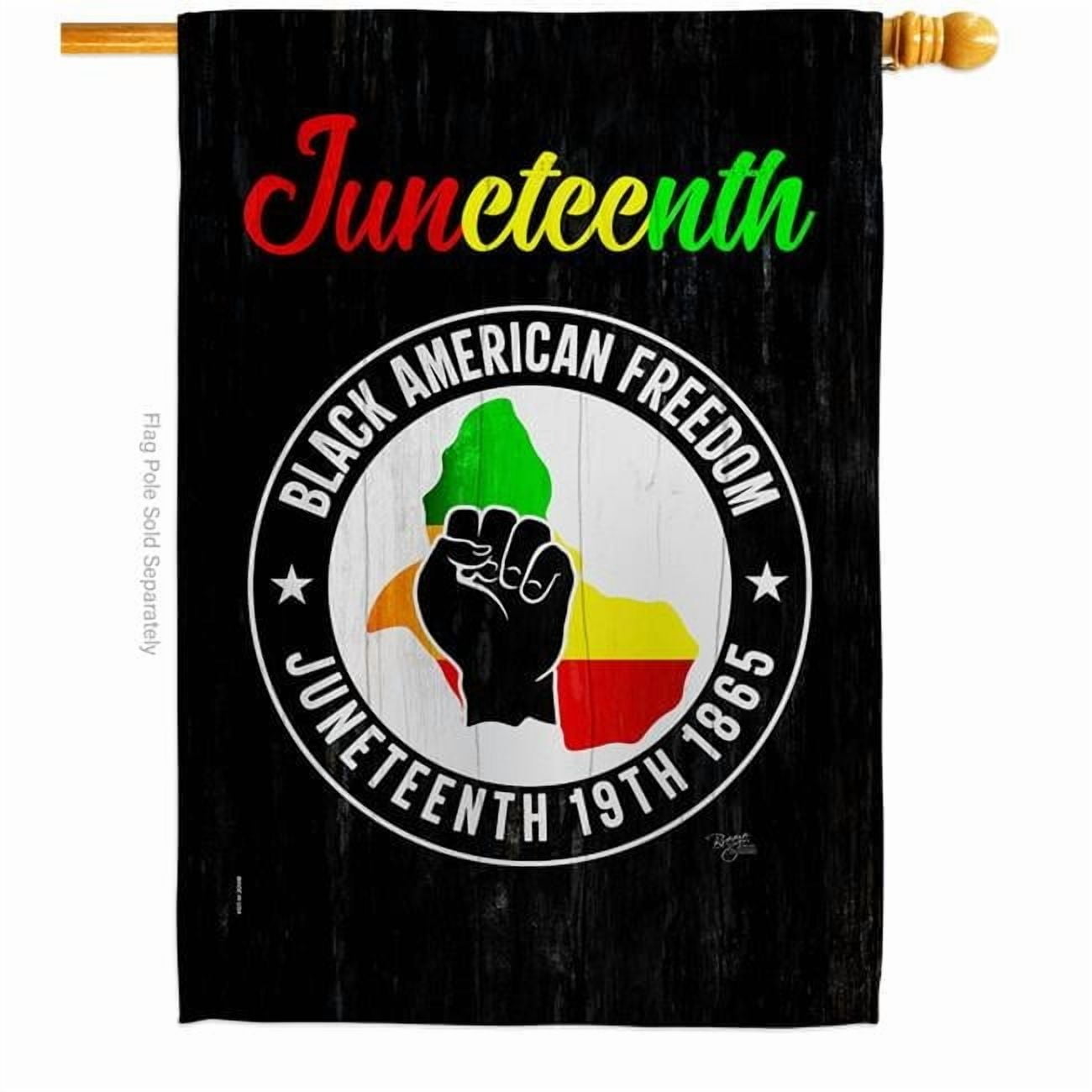 Breeze Decor 28 x 40 in. American Freedom History Juneteenth Double ...