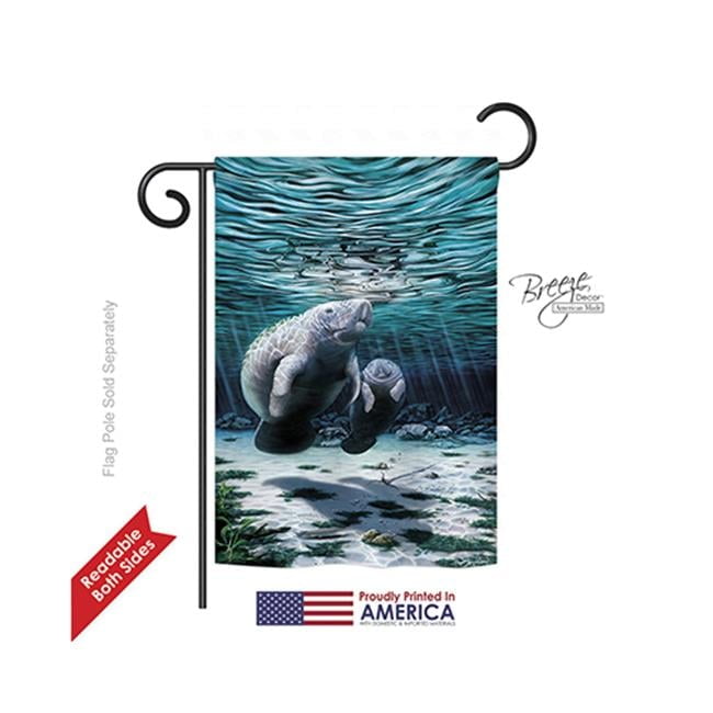 Breeze Decor 57049 Beach & Nautical Manatees 2-Sided Impression Garden Flag - 13 x 18.5 in ...