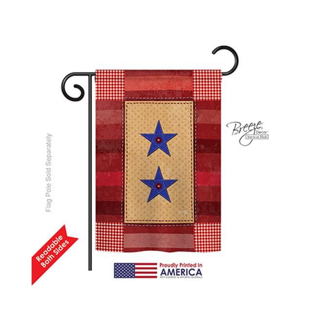 Breeze Decor 58069 Military Two Star Service 2-Sided Impression Garden ...