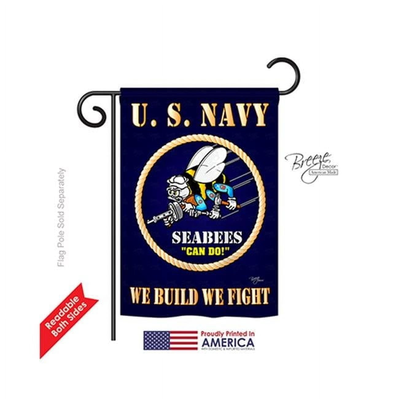 Breeze Decor 58071 Military Sea Bees 2-Sided Impression Garden Flag ...