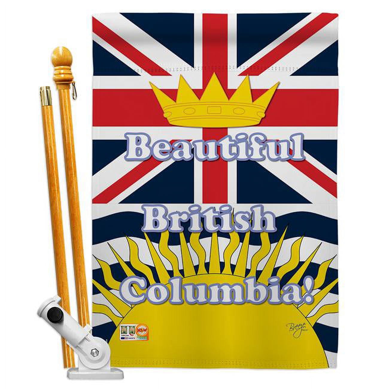 Breeze Decor BD-CP-HS-108164-IP-BO-D-US13-BD 28 x 40 in. British Columbia Flags of the World ...