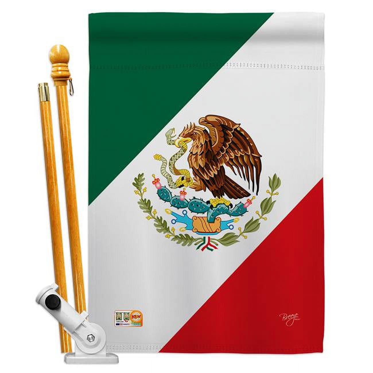 Breeze Decor BD-CY-HS-108019-IP-BO-D-US13-BD 28 x 40 in. Mexico Flags ...