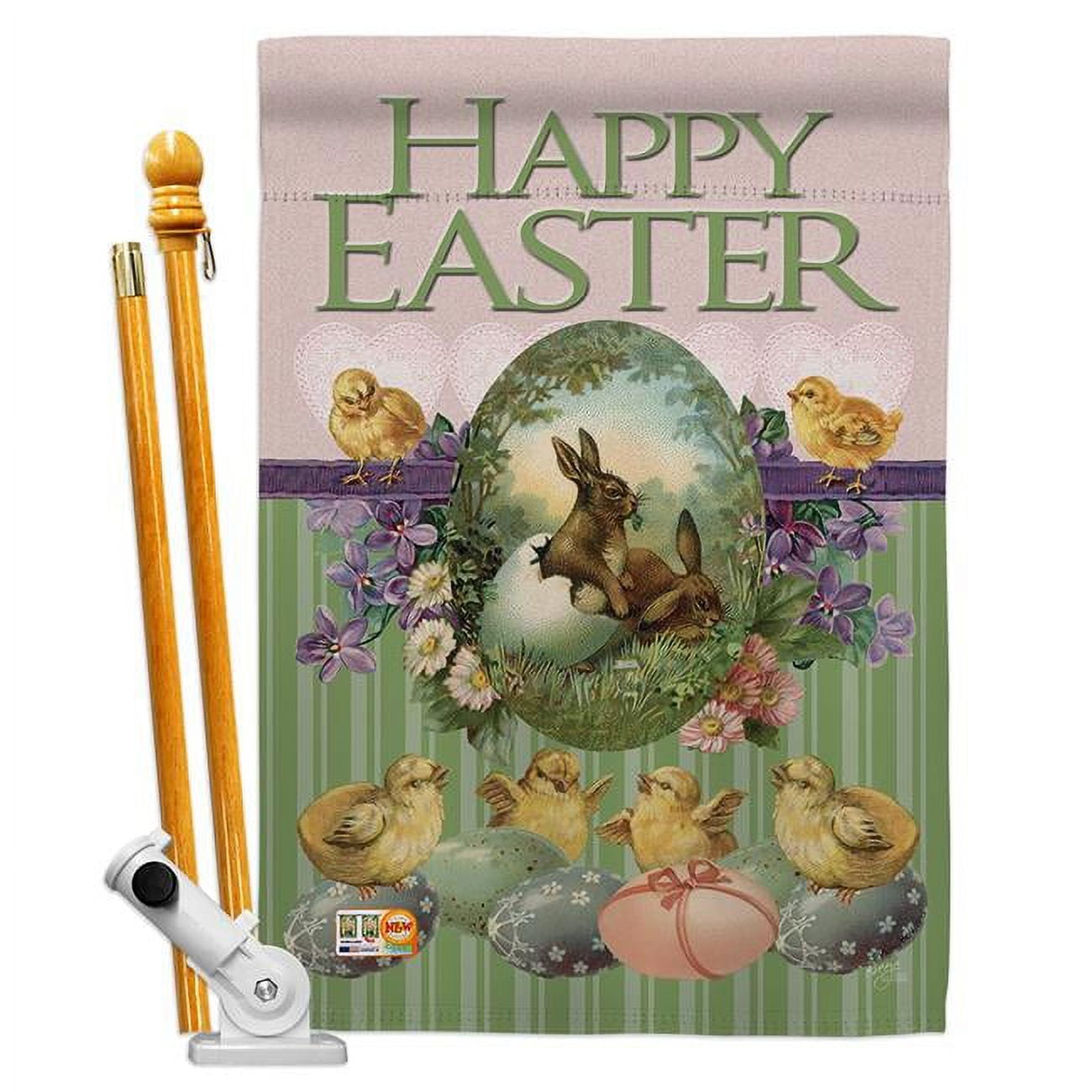 Breeze Decor BD-EA-HS-103053-IP-BO-D-US16-AM 28 x 40 in. Bunny with ...