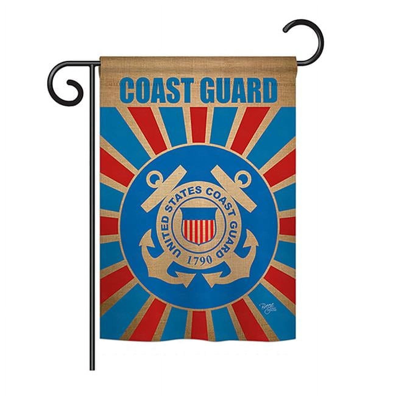 Breeze Decor BD-MI-G-108397-IP-DB-DS02-US Coast Guard Burlap Americana ...
