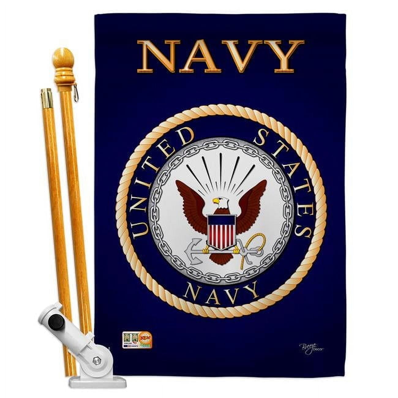 Breeze Decor BD-MI-HS-108058-IP-BO-D-US10-UN 28 x 40 in. Navy Americana ...