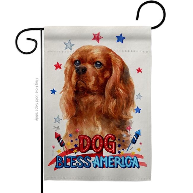 Breeze Decor G120210-BO Patriotic Ruby Cavalier King Spaniel Animals ...
