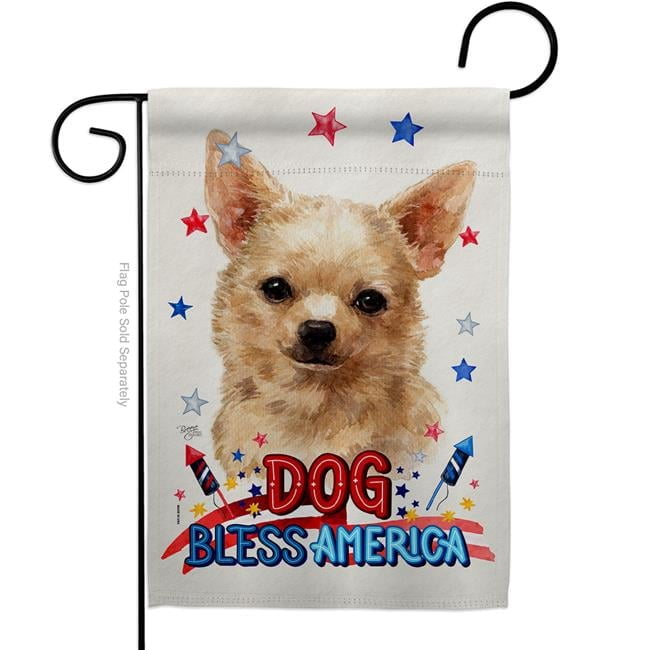 Breeze Decor G120212-BO Patriotic Apple Head Chihuahua Animals Dog 13 x ...