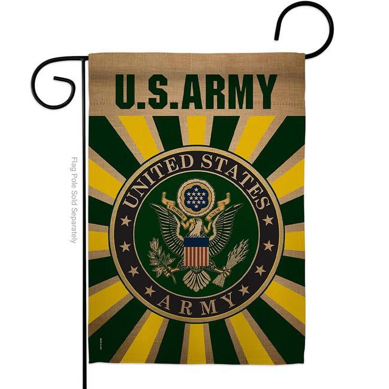 Breeze Decor G158396-BO 13 x 18.5 in. Army Garden Flag with Armed ...