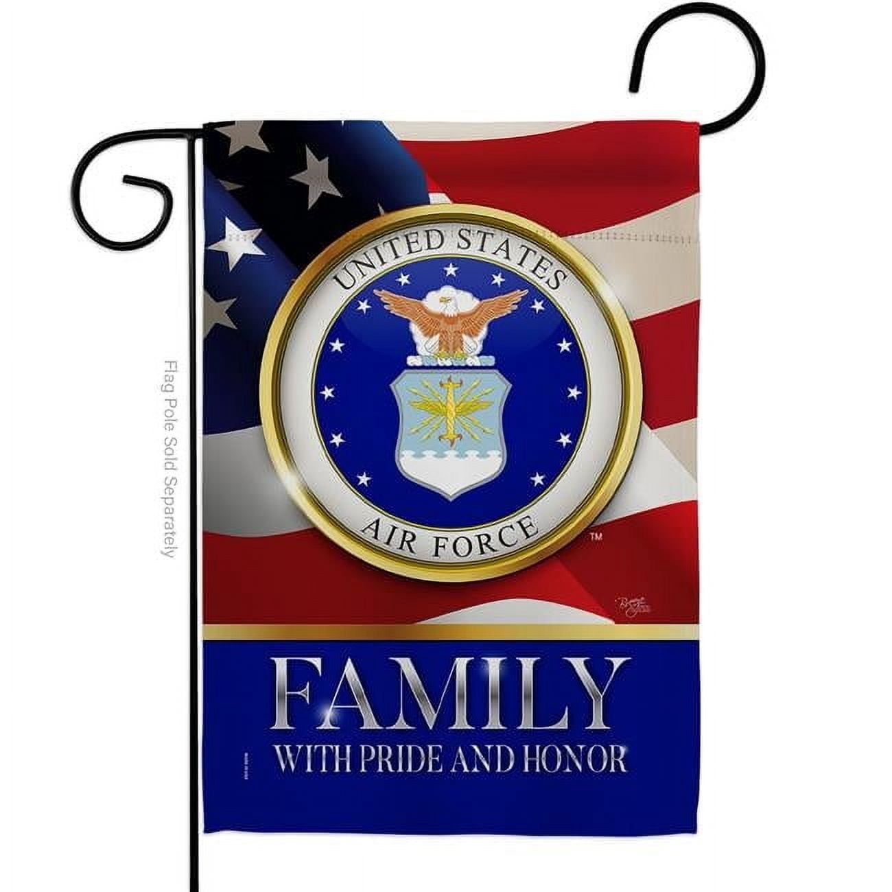 Breeze Decor G158425-BO US Air Force Family Honor Garden Flag Armed ...