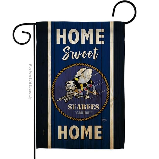 Breeze Decor G158446-BO Home Sweet Seabees Garden Flag Armed Forces ...