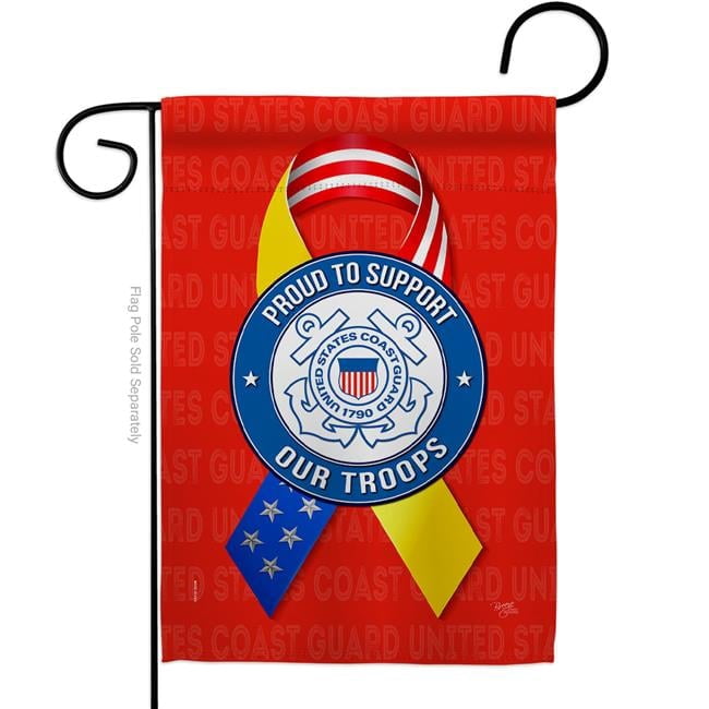 Breeze Decor G158660-BO 13 x 18.5 in. Support Coast Guard Troops Garden ...