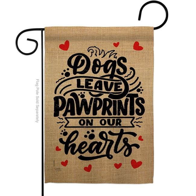 Breeze Decor G160130-BO Dogs Leave Pawprints Garden Flag Animals Dog 13 ...