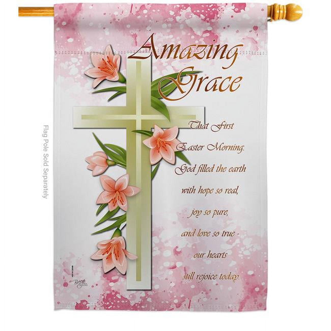 Breeze Decor H103063-BO Amazing Grace House Flag Religious Bible Verses ...