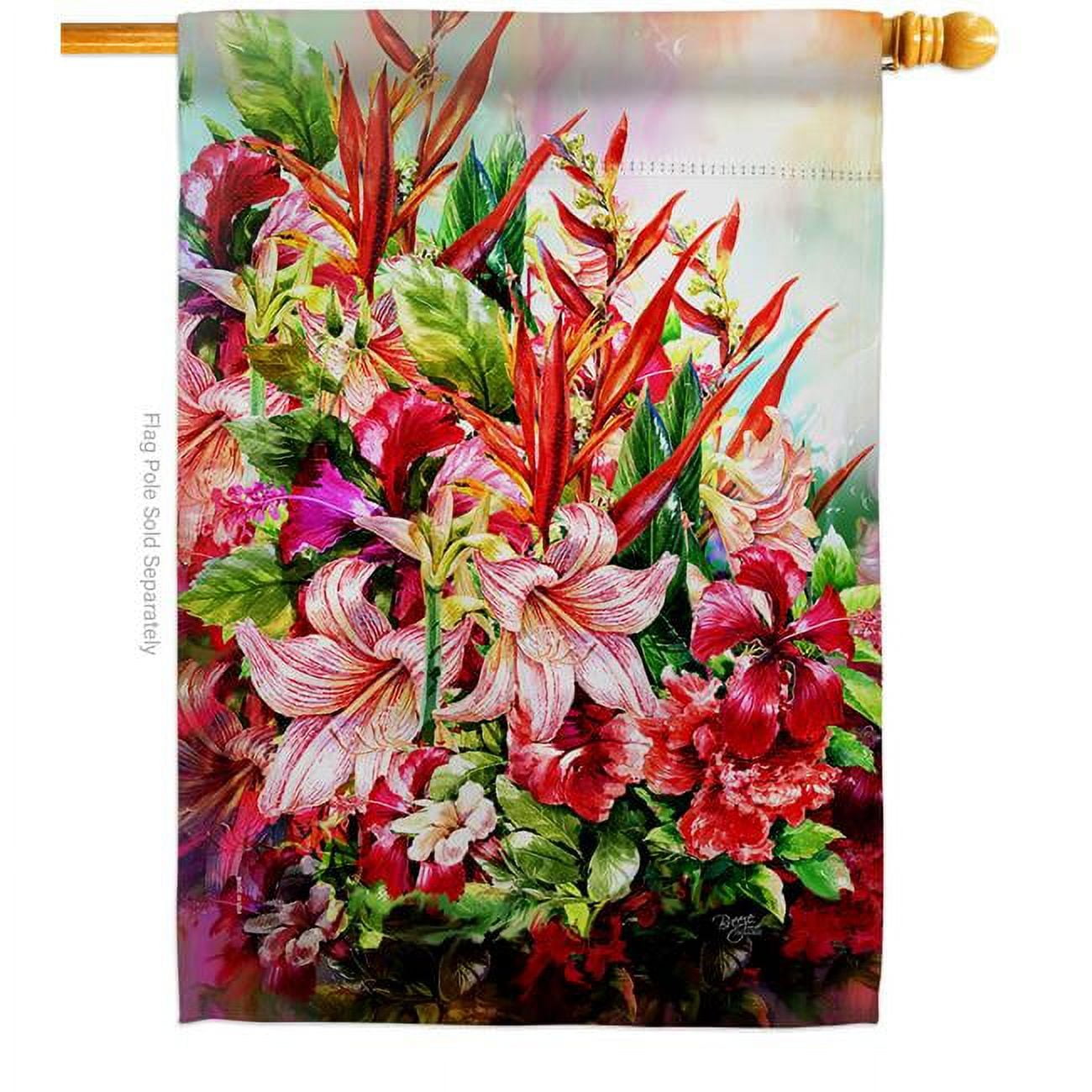 Breeze Decor H104122-BO Tropical Bouquet Summertime 28 x 40 in. Double ...