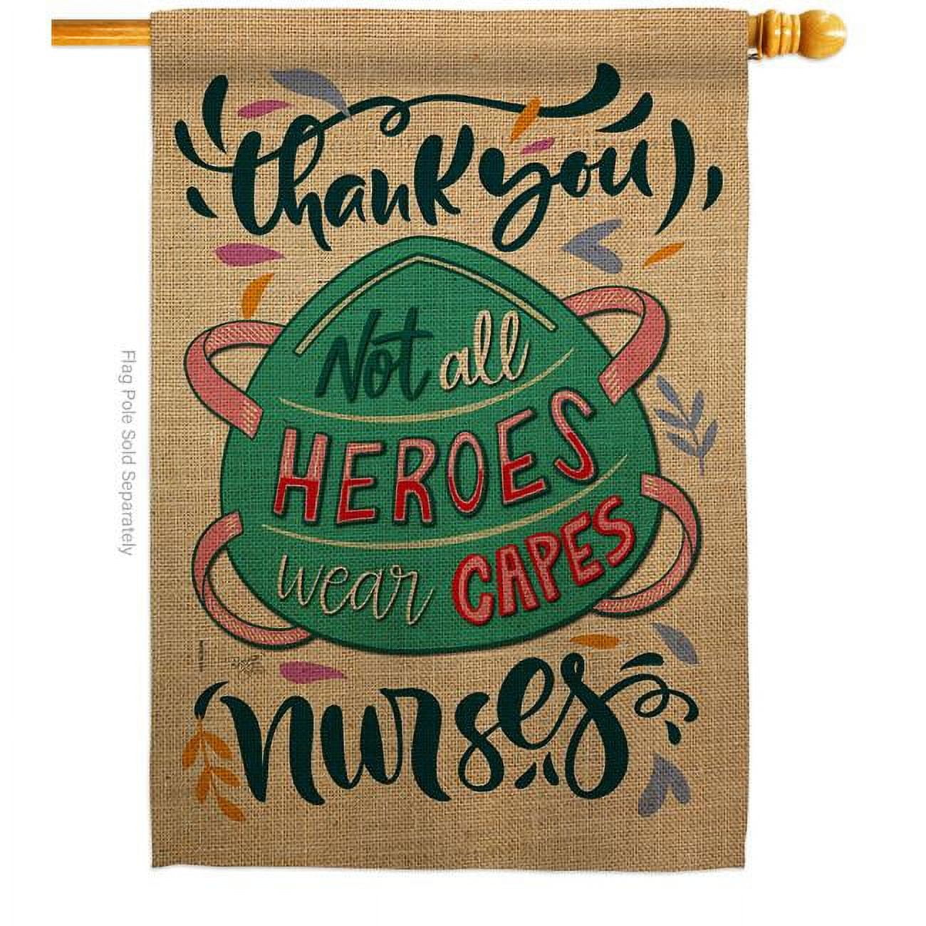 Breeze Decor H115156-BO Thank you Nurses House Flag Expression ...