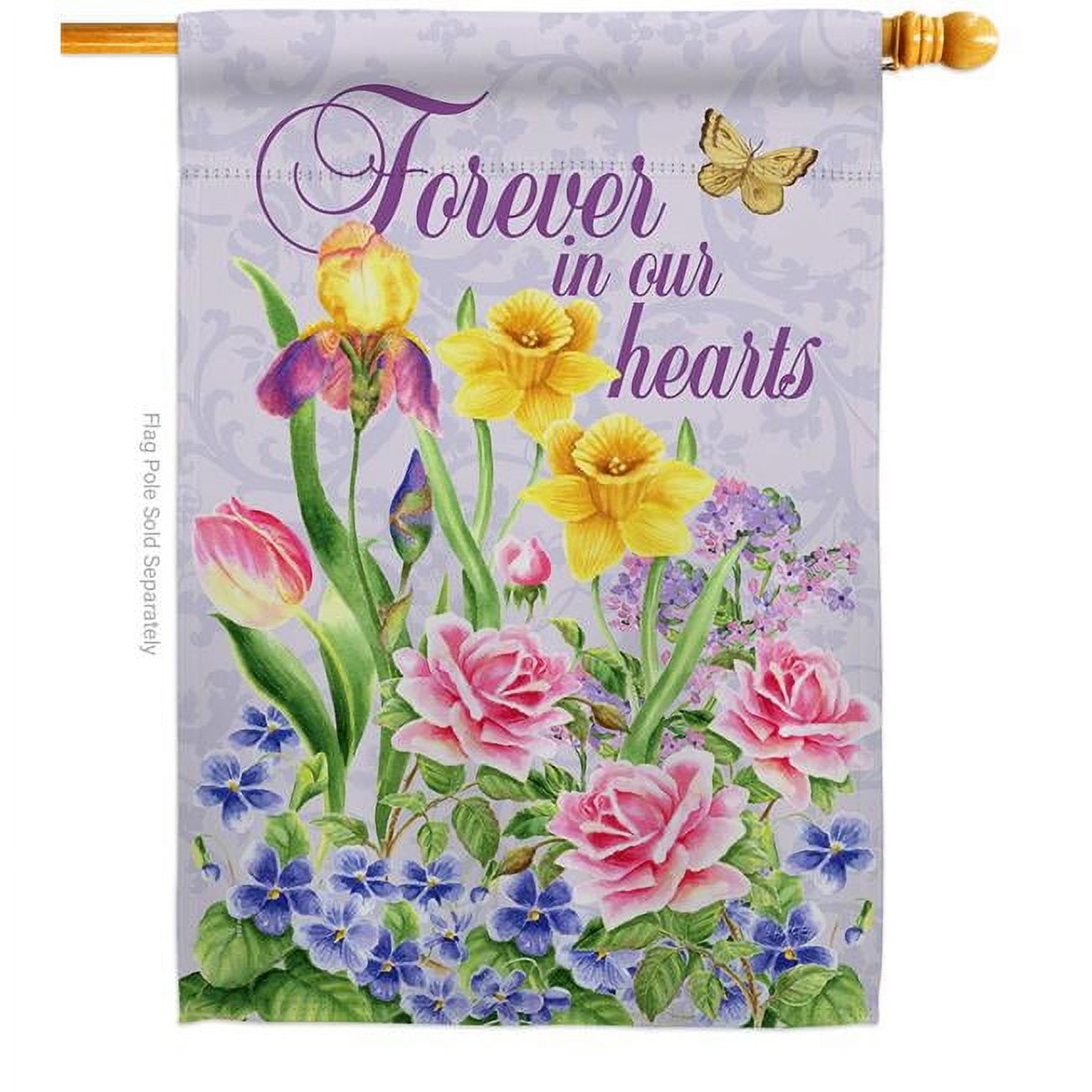 Breeze Decor H115165-BO Forever In Our Heart House Flag Expression ...