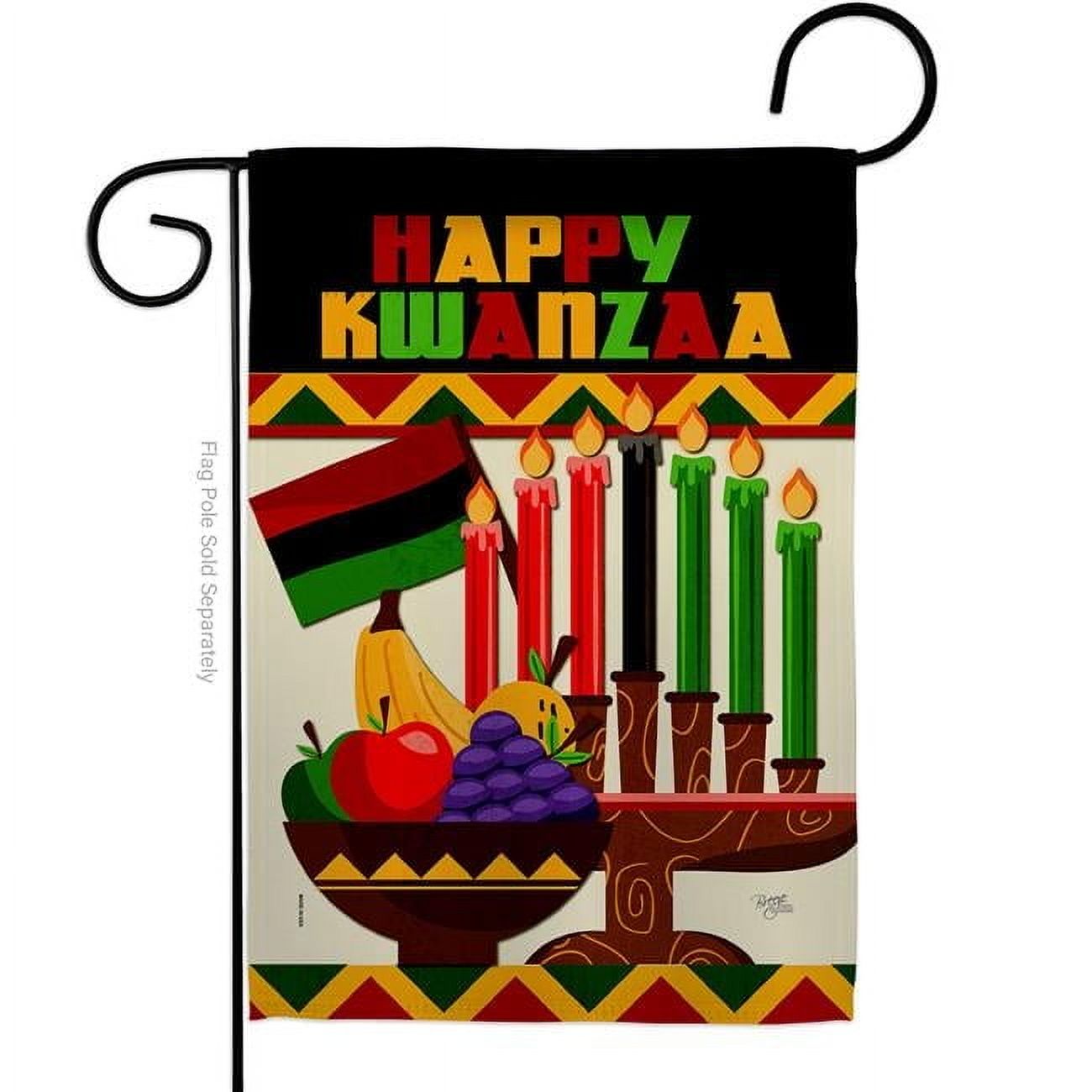 Breeze Decor Happy Kwanzaa African Garden Flag Winter 13 x 18.5 in ...