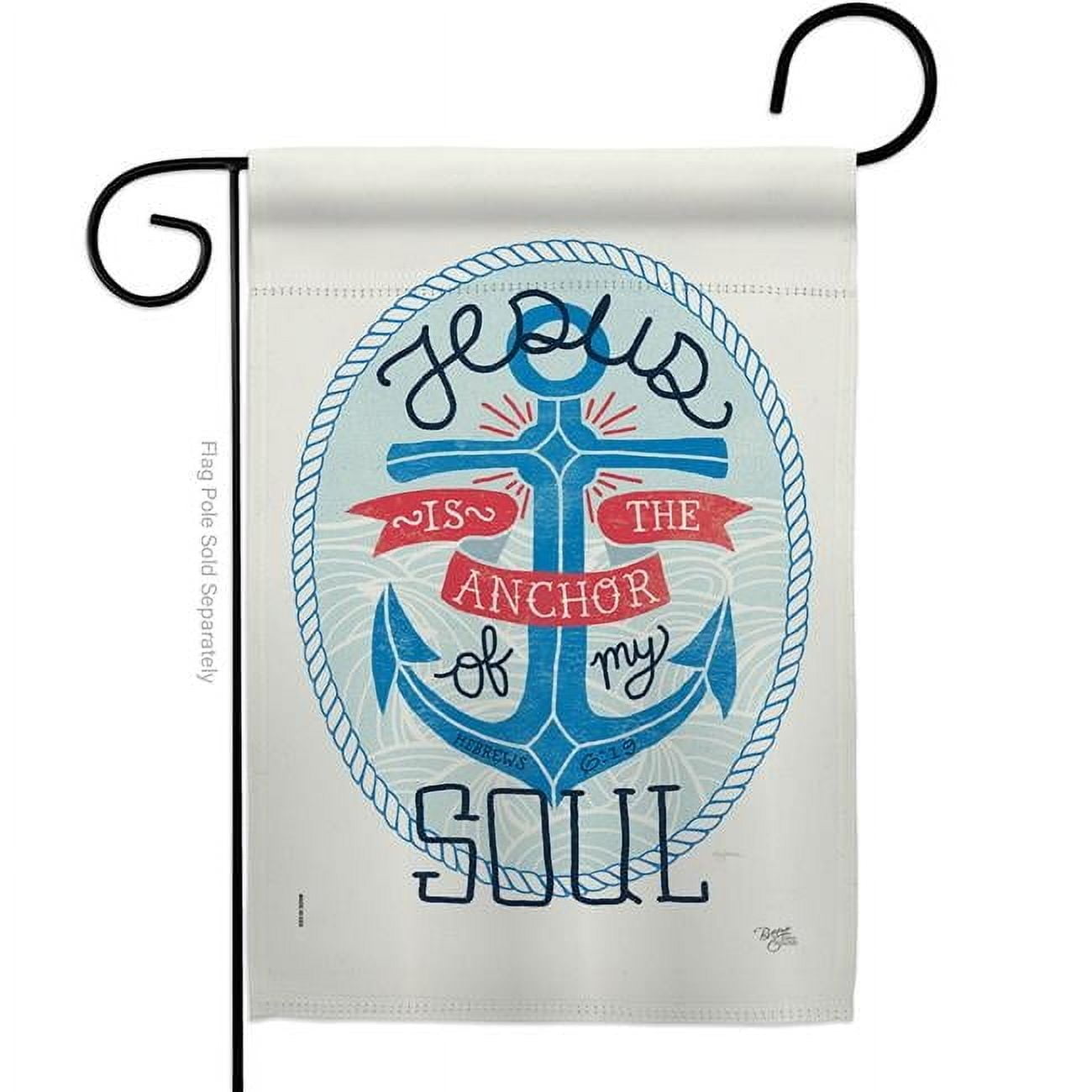 Breeze Decor Jesus is the Anchor Garden Flag Religious Bible Verses 13 ...