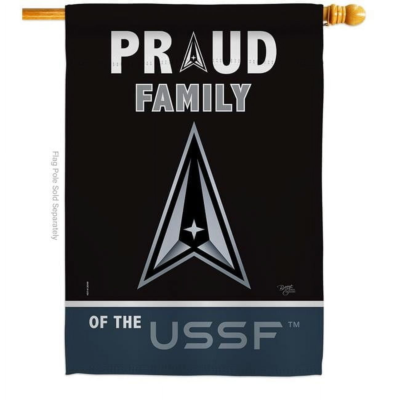 Breeze Decor Proud Family USSF House Flag Armed Forces Space Force 28 x ...