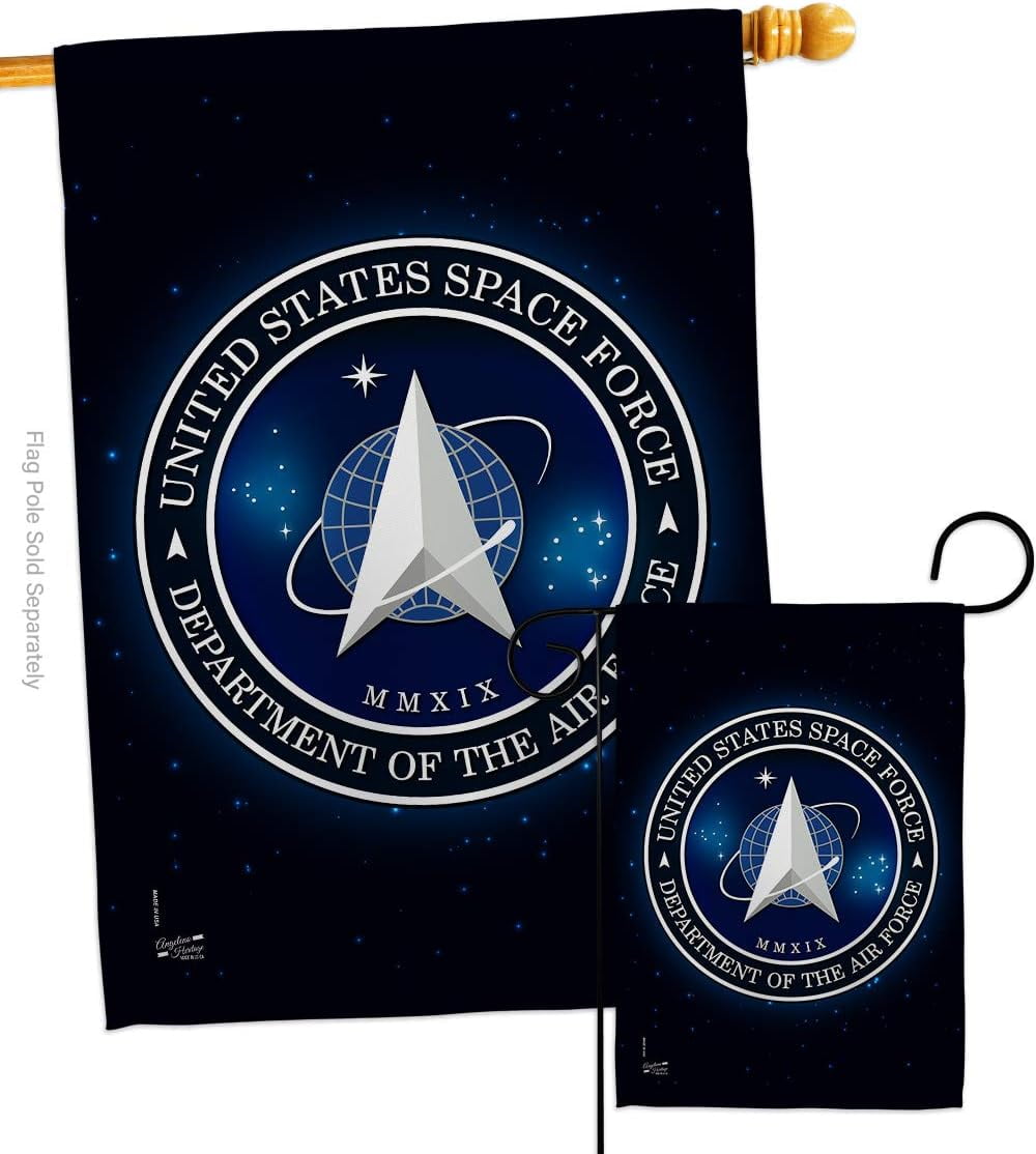 Breeze Decor Space Force Garden House Flags Set Armed Forces USSF ...
