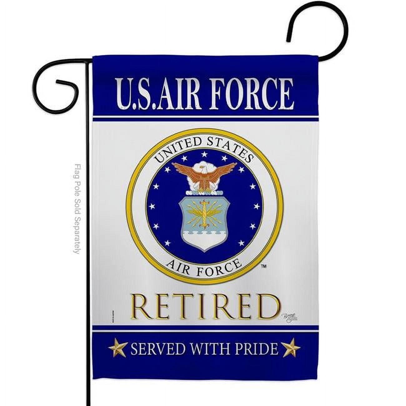 Breeze Decor US Air Force Retired Garden Flag Armed Forces 13 x 18.5 in ...