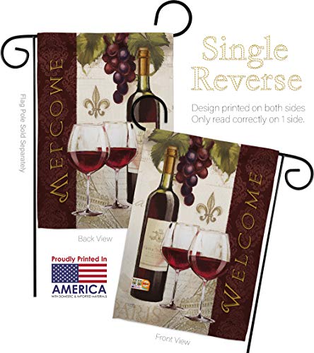 Breeze Decor Wine Welcome Wines Garden House Flags Set Beverages Drink ...