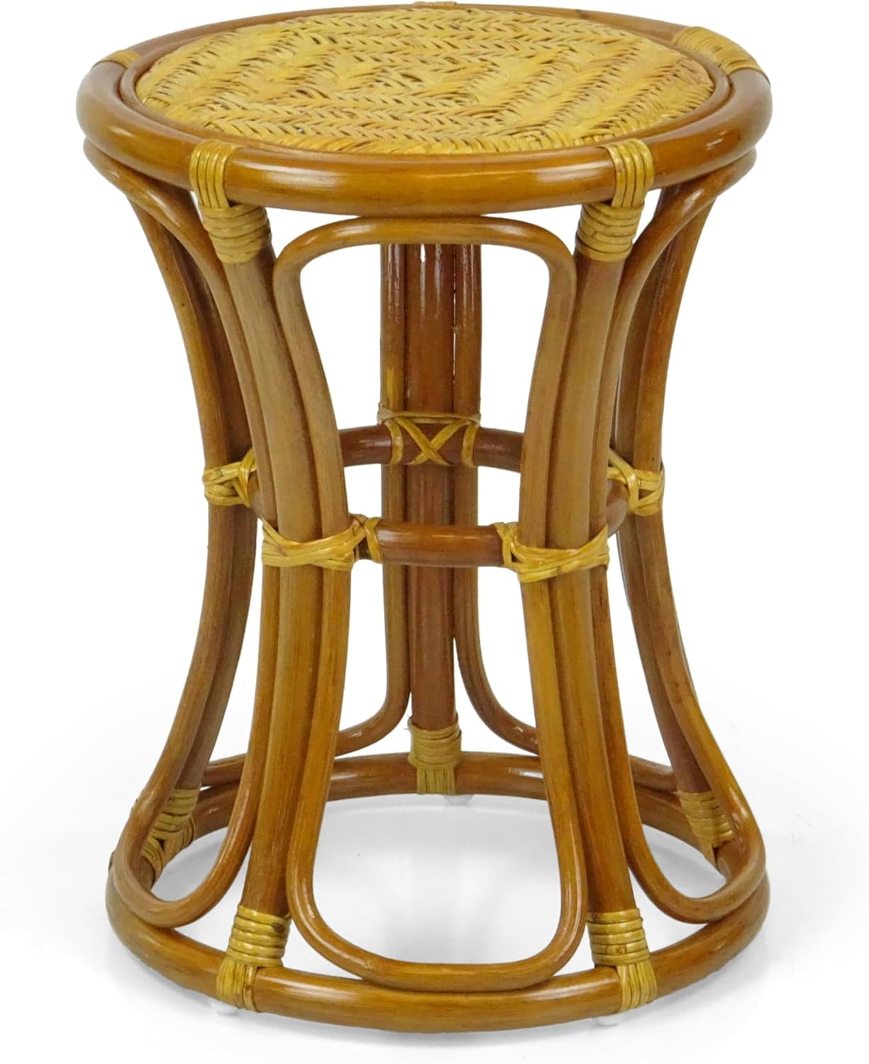 Breeze Handmade Rattan Wicker Stool Fully Assembled Colonial Color ...