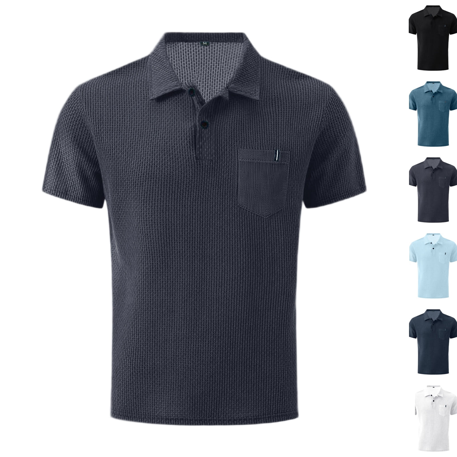 Breeze Polo Shirts for Men Short Sleeve Ice Silk Quick Dry Stretch Beer ...