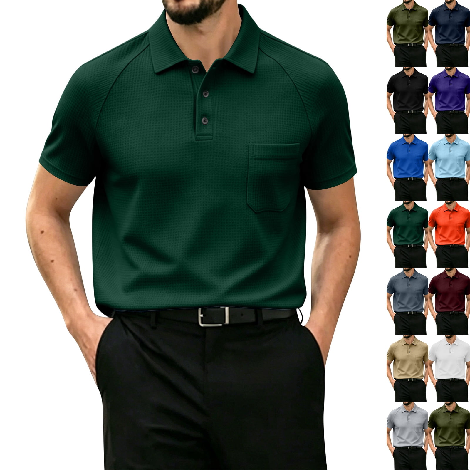 Breeze Polo Shirts for Men Beer Belly Wearbreeze Collared Textured ...