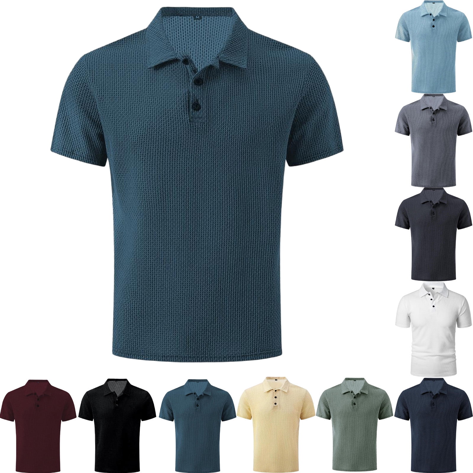 Breeze Polo Shirts for Men Beer Belly Wearbreeze Collared Textured ...
