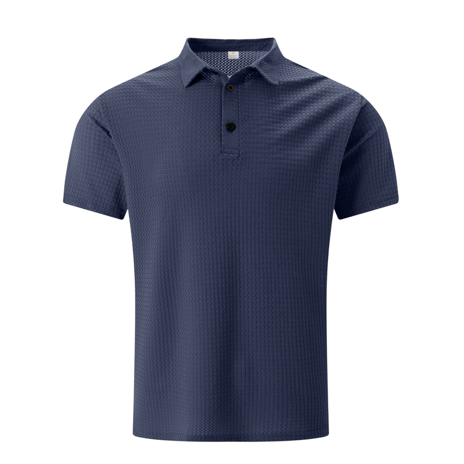 Breeze Polo Shirts for Men Short Sleeve Beer Belly Collared Textured ...