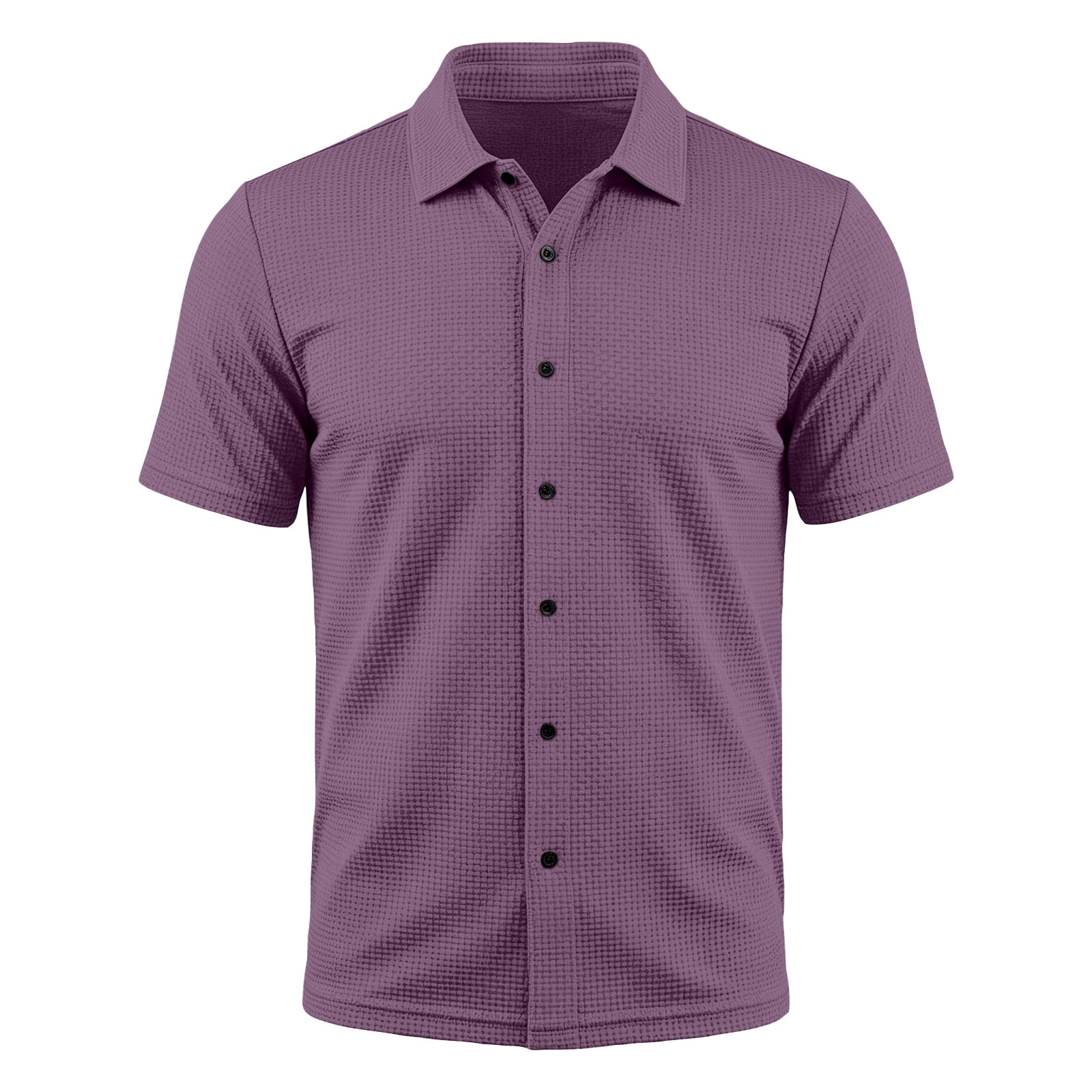 Breeze Polo Shirts for Men Short Sleeve Button Down Casual Dress Shirt ...