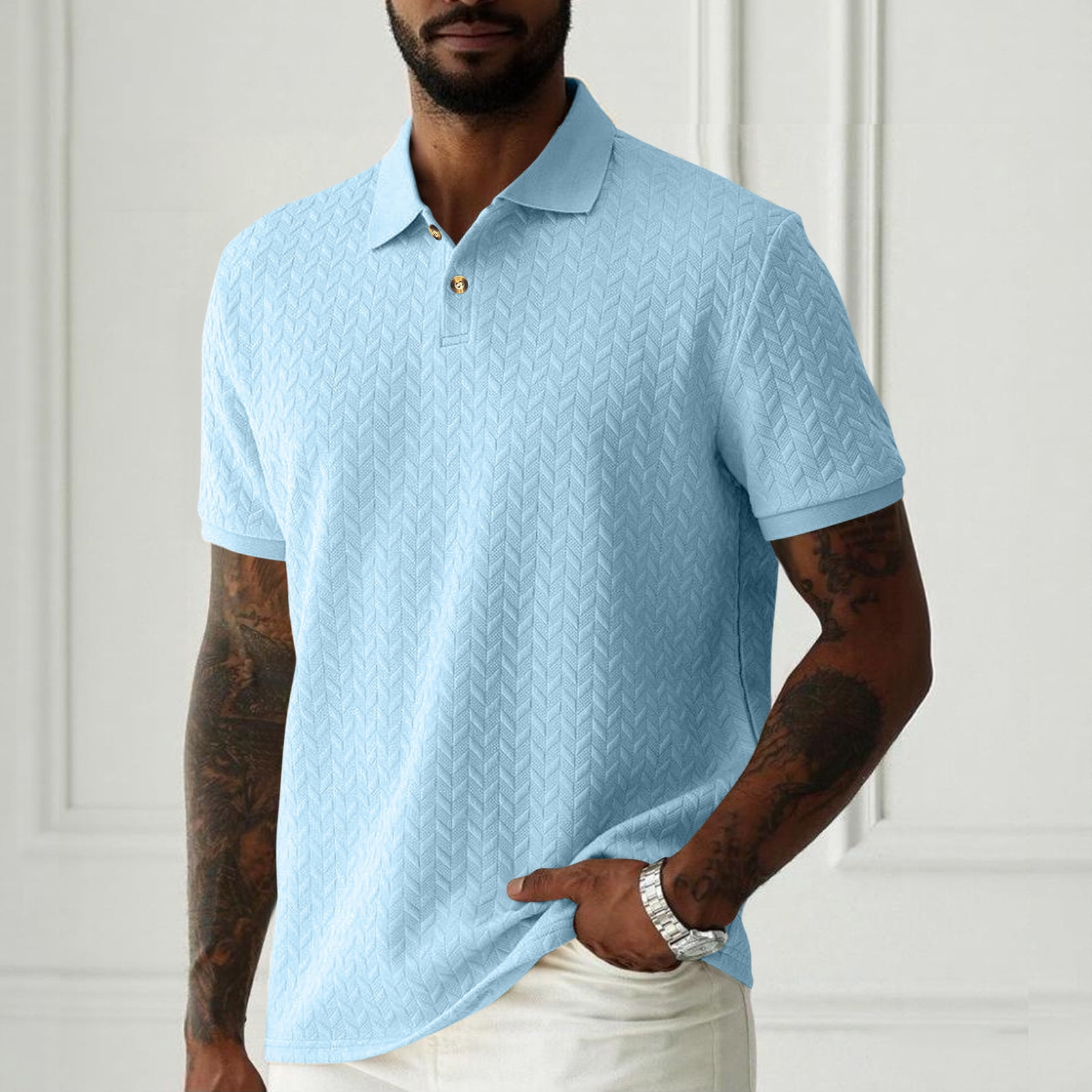 Breeze Polo Shirts for Men Short Sleeve Collared Golf Shirts Casual ...