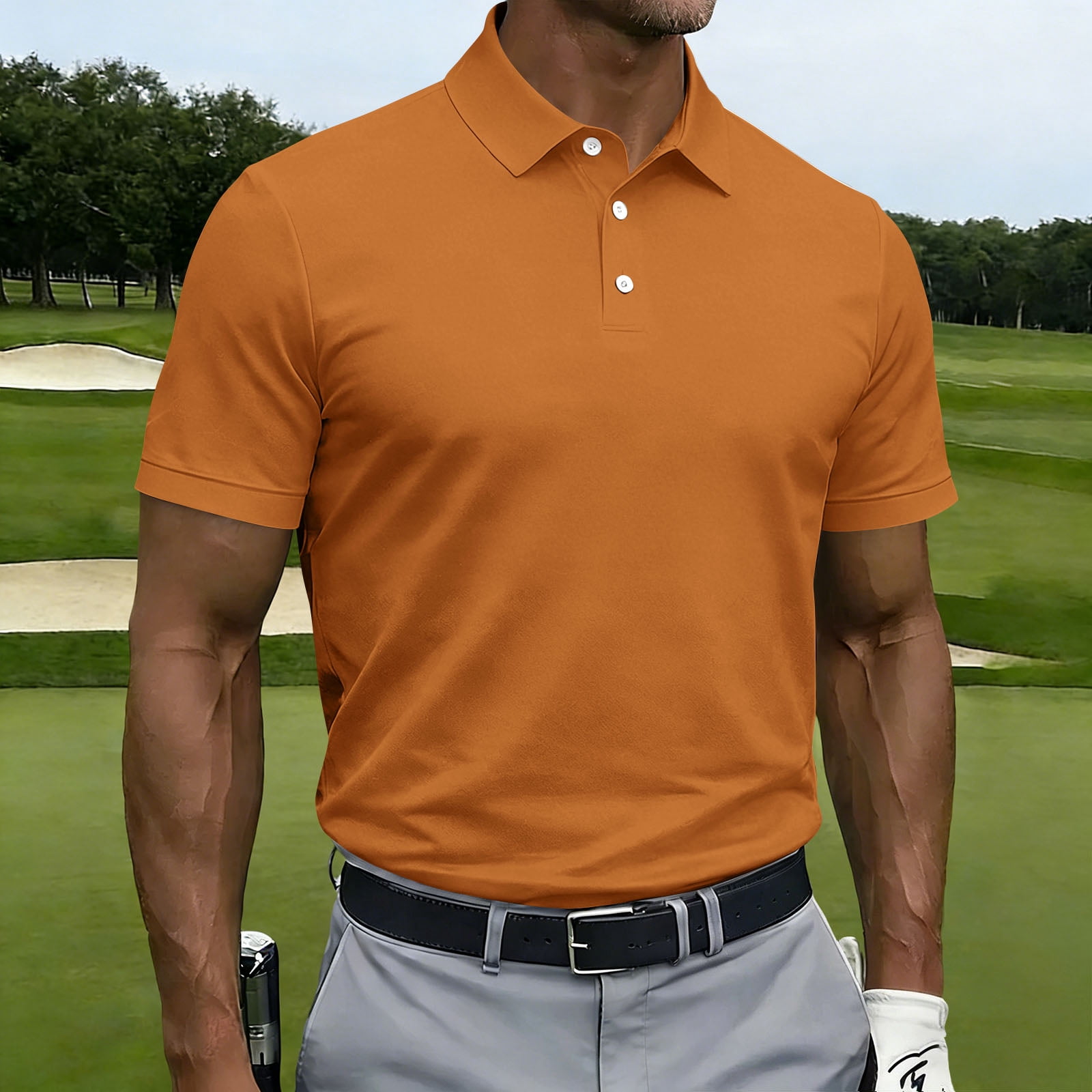 Breeze Polo Shirts for Men, Short Sleeve Collared Golf Top, Moisture ...
