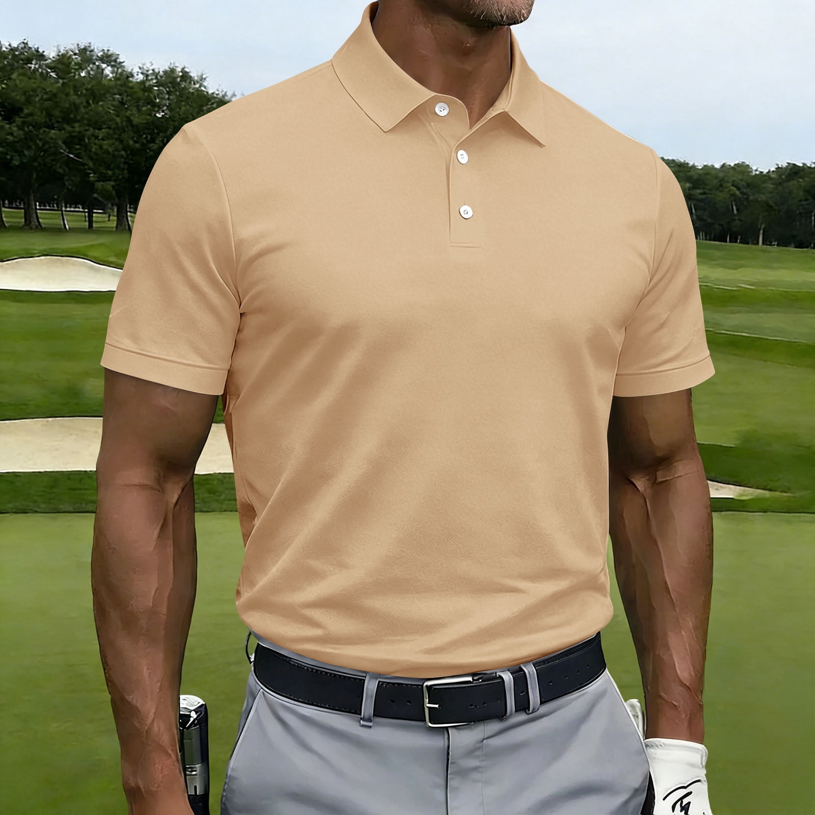 Breeze Polo Shirts for Men, Short Sleeve Collared Golf Top, Moisture ...