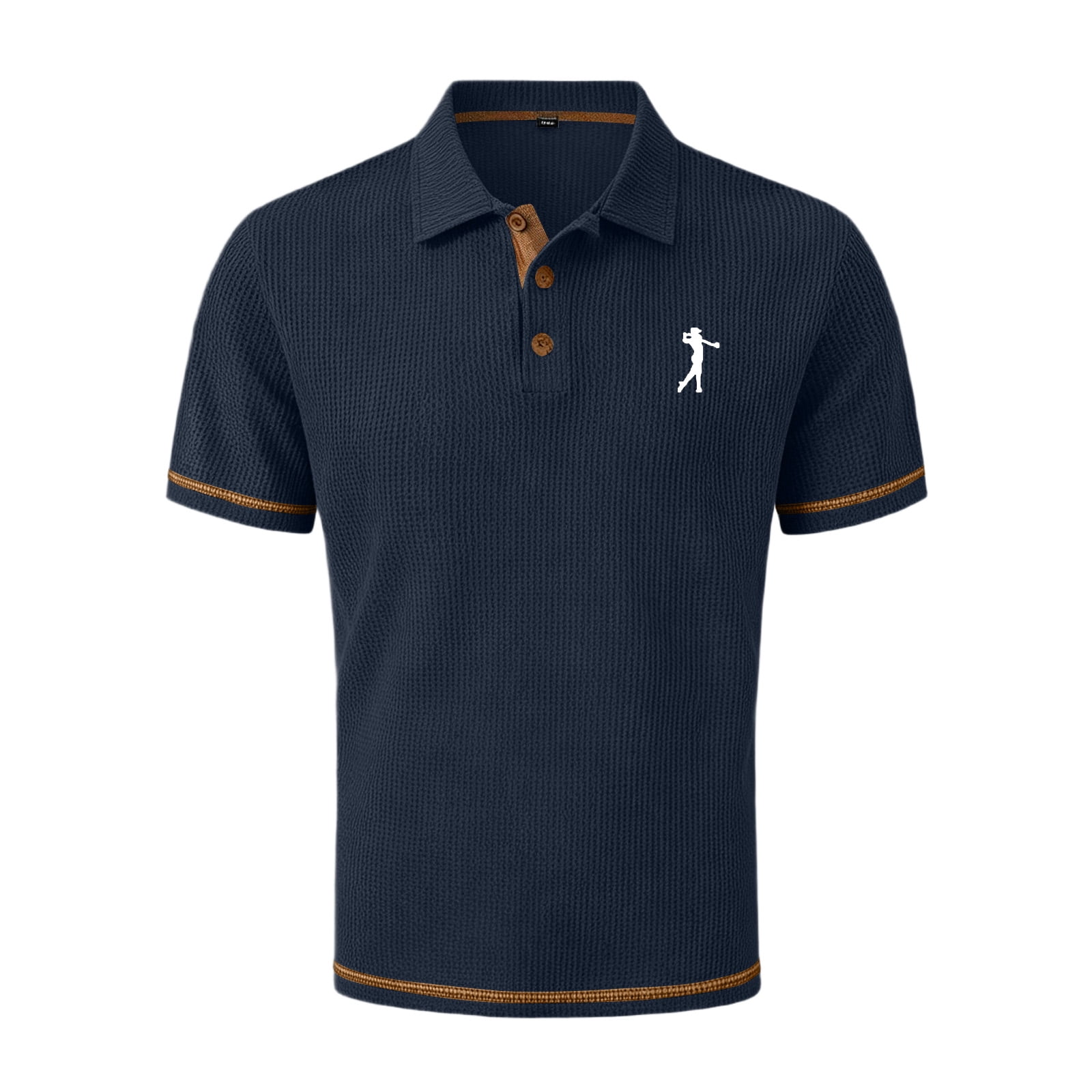 Breeze Shirts for Men Beer Belly Short Sleeve Collared Textured Polo ...