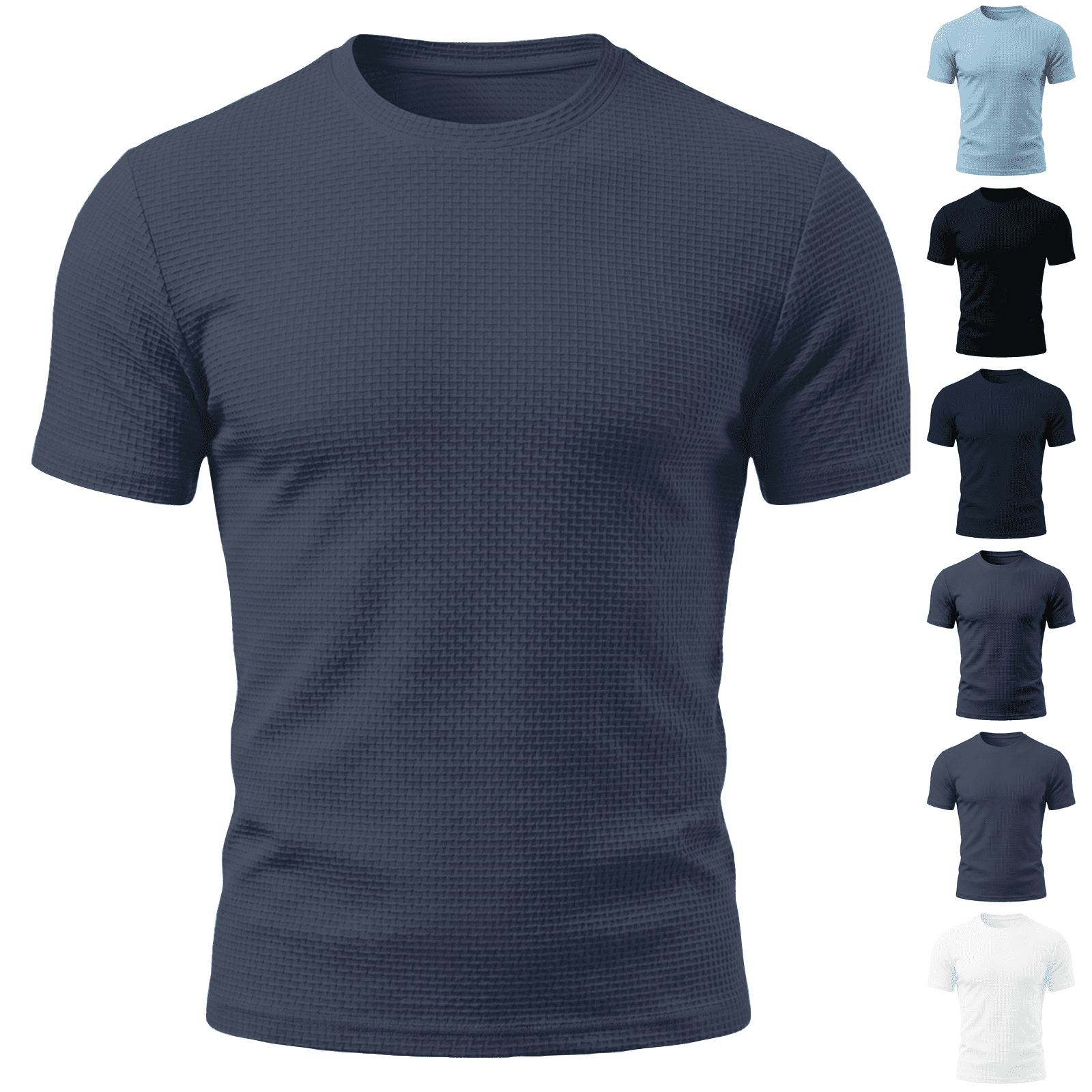 Breeze Shirts for Men Beer Belly Short Sleeve Textured Work Shirts Big ...