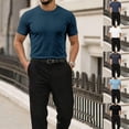 Breeze Shirts for Men Beer Belly Short Sleeve Textured Work Shirts Crew ...