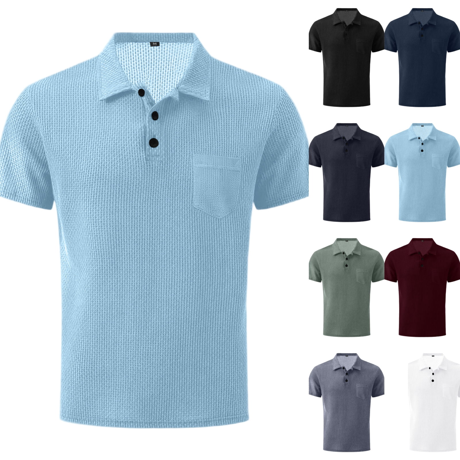 Breeze Shirts for Men Ultra Comfortable Polo Shirt Textured Breathable ...