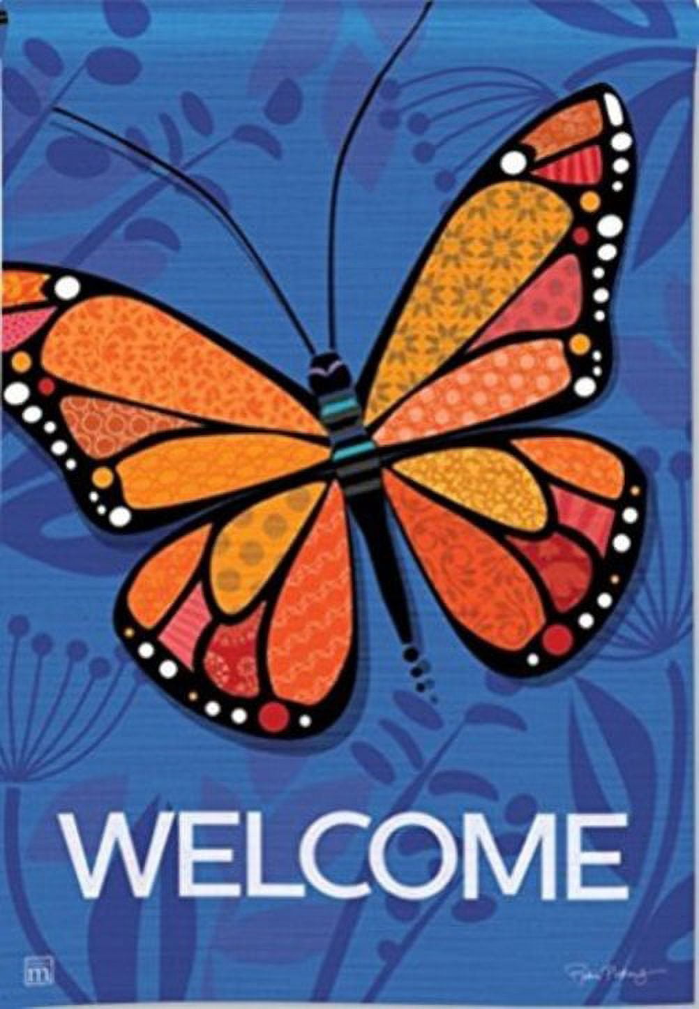 BreezeArt Monarch Butterfly Garden Flag 31359D - Walmart.com