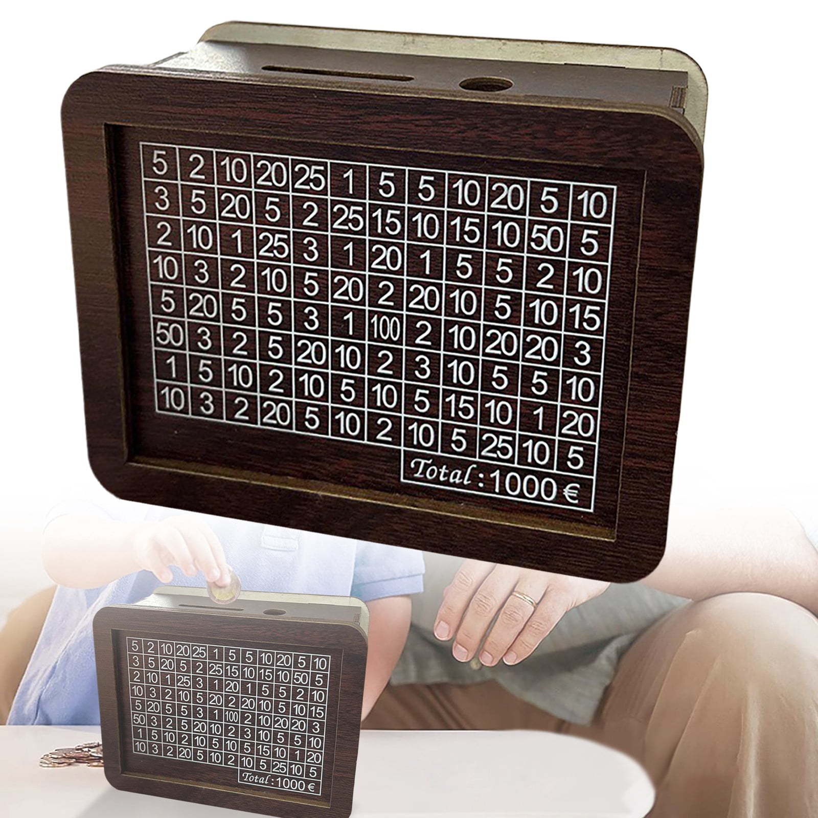 BreezeHome Cash Vault Wooden Savings Box 2026 New Savings Challenge Box ...