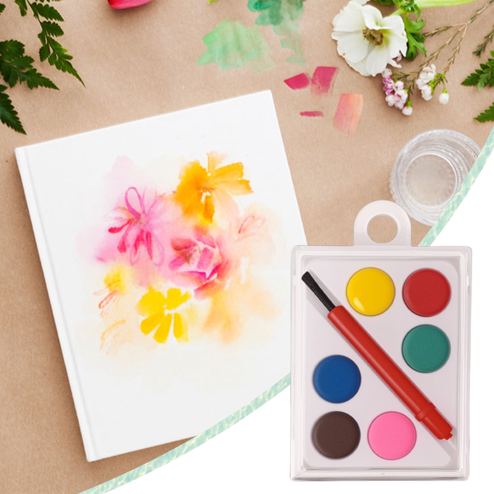 BreezeHome Valentines Watercolor Paint Set with Heart Shaped Colors ...