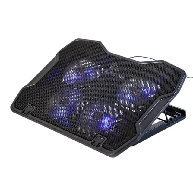 BreezePeak ChillFlow Pro Laptop Cooler - 4-Fan Adjustable Stand for 14-15.6" Notebooks (Gaming ...