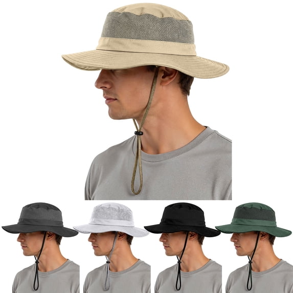 Breezora 50+ Mesh Wide Brim Fishing Sun Hat With Neck Flap Outdoor ...
