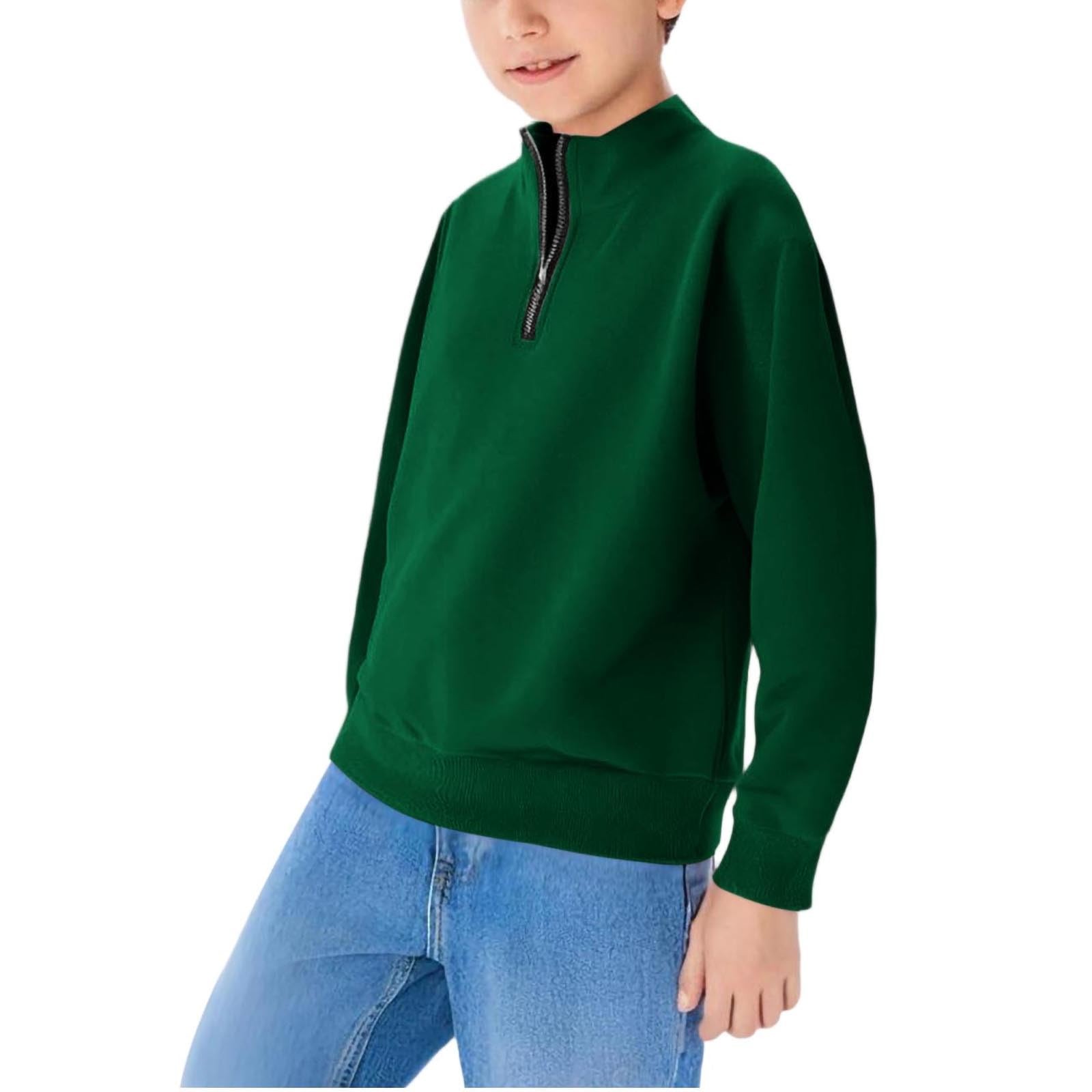 Breezora Boys Quarter-Zip Pullover Lightweight Sweatshirt Long Sleeve ...