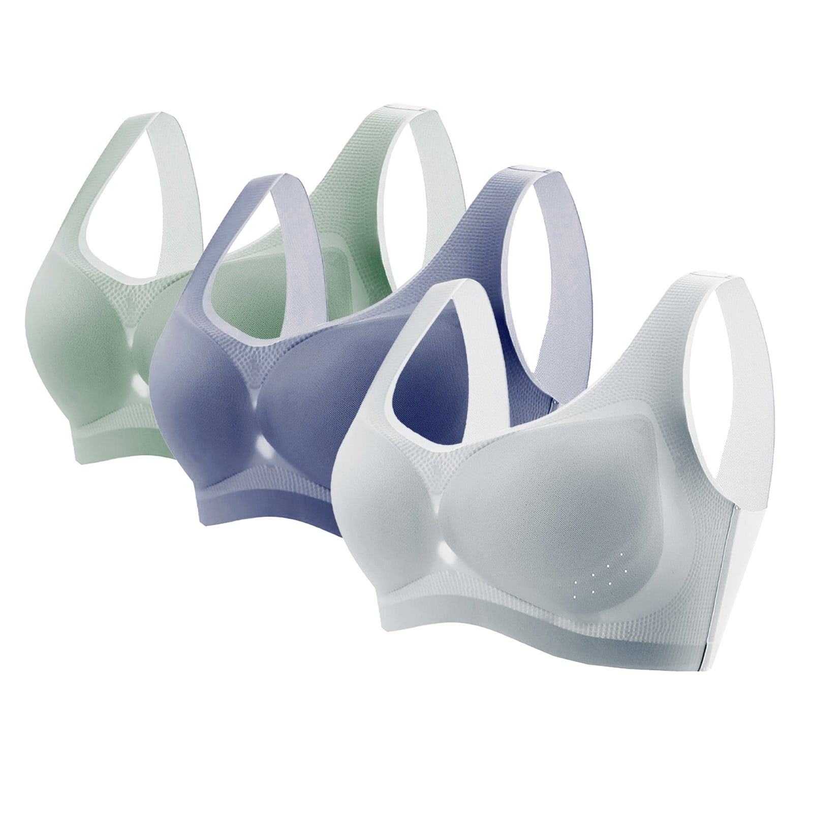 Breezora Breathable Mesh Soft Cup Comfort Bra Wireless Support ...