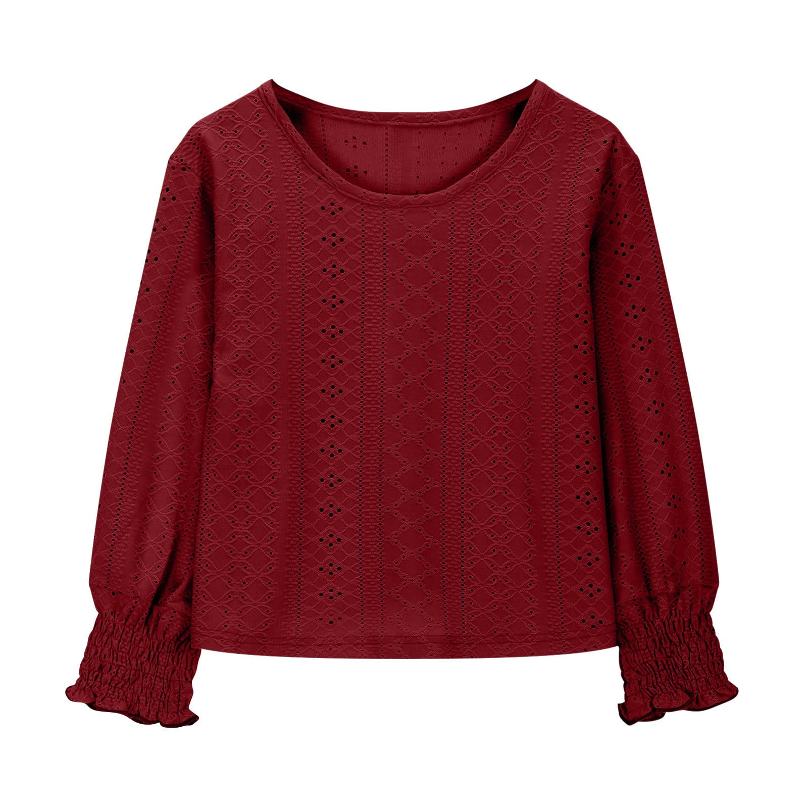 Breezora Children's Casual Round Neck Long Sleeve Hollow Out Pullover T ...