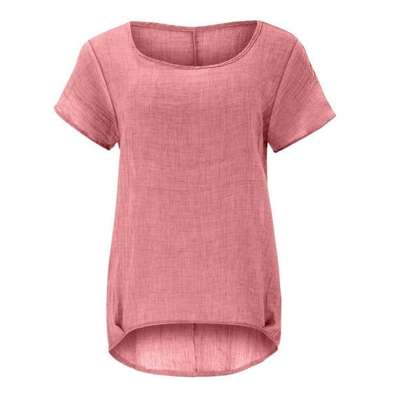 Breezora Classic Button Down Shirt Women Loose Fit Short Sleeve Top ...