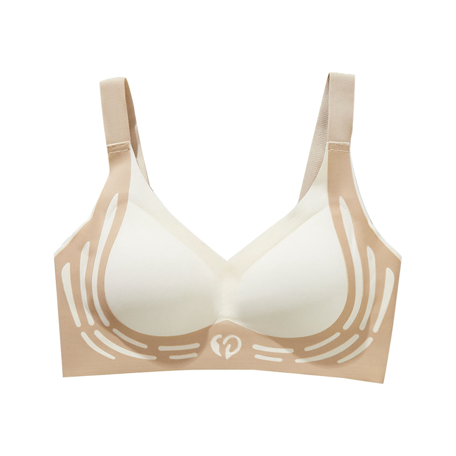 Breezora Contrast Trim Lift Cup Bra Wireless Comfort Full Coverage ...