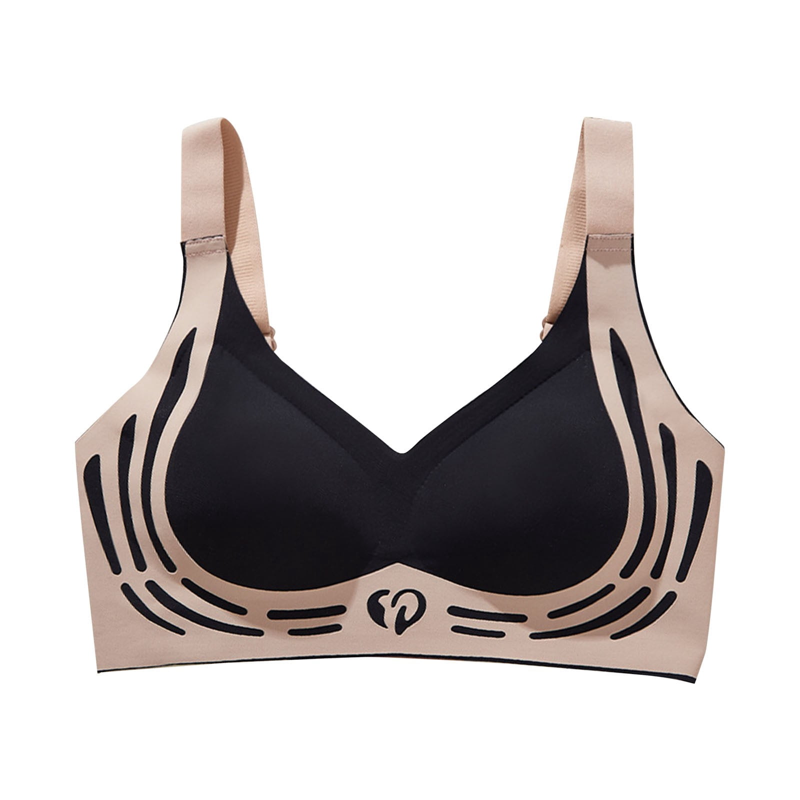 Breezora Contrast Trim Lift Cup Bra Wireless Comfort Full Coverage ...